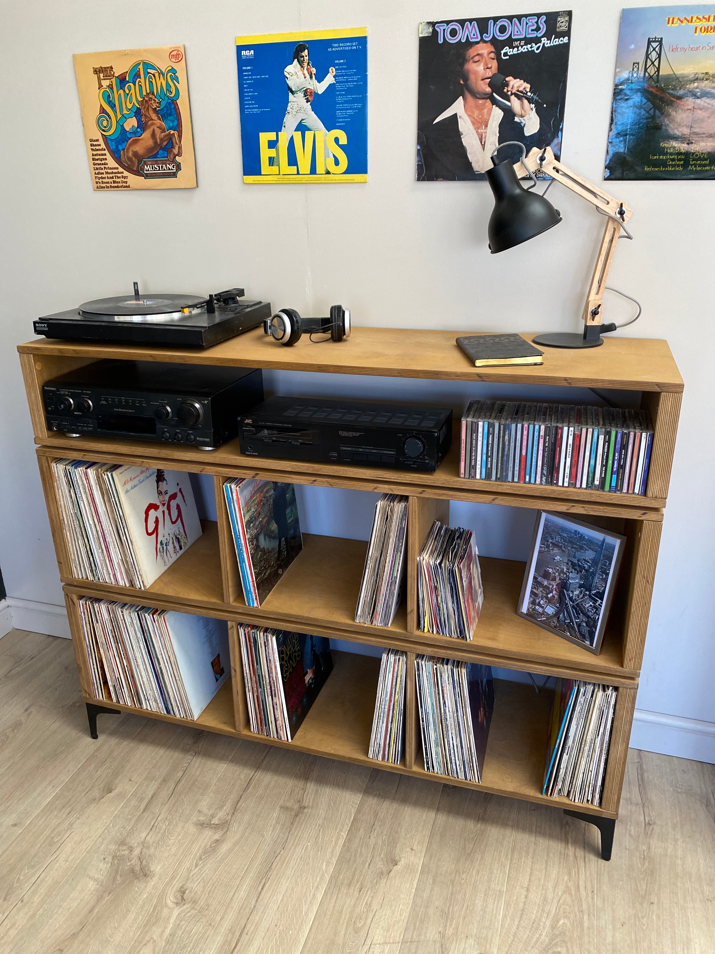 Tall Record Player Stand | Vinyl Record Storage | Turntable Stand ...