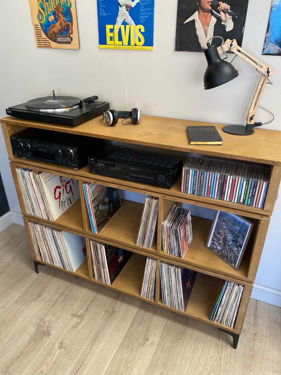 Tall Record Player Stand | Vinyl Record Storage | Turntable Stand ...